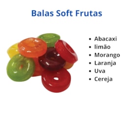 Bala Soft Frutas Embalagem Personalizada
